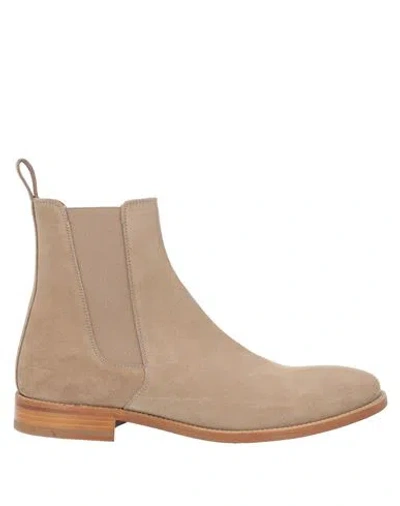 Oro Man Ankle Boots Beige Size 9 Soft Leather | ModeSens