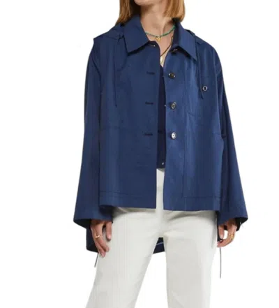 Ottod'ame Short Raincoat In Blue | ModeSens