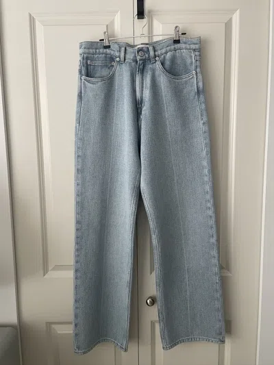 Pre-owned Our Legacy Third Cut Bleached Lurex Woof In Light Blue | ModeSens