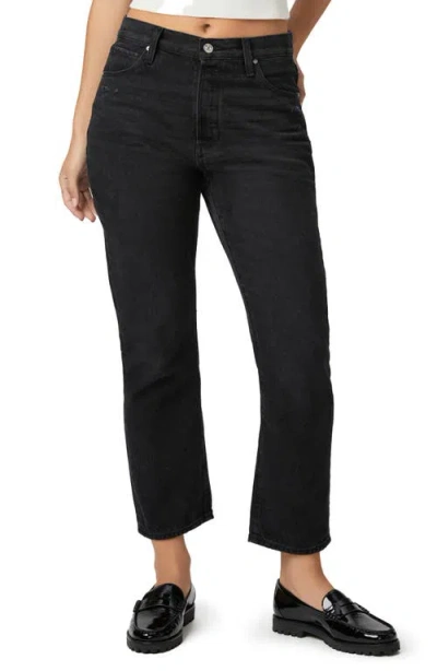 Paige Billy High Waist Crop Straight Leg Jeans In Dark Dawn Distressed ...