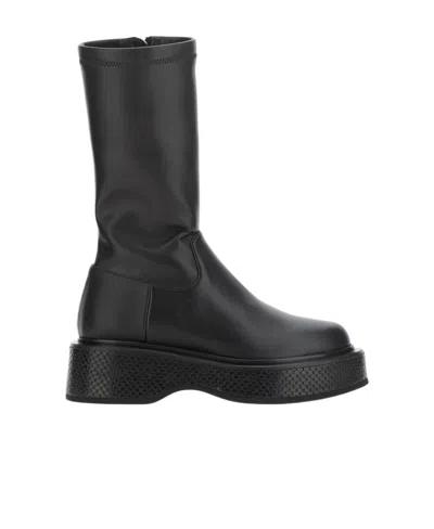 Paris Texas Platform Ankle Boots In Black | ModeSens