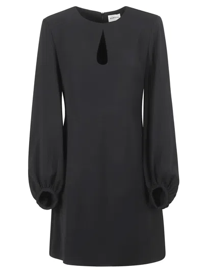 P.a.r.o.s.h Parosh Elegant Balloon Sleeve Mini Dress With Keyhole Neck ...