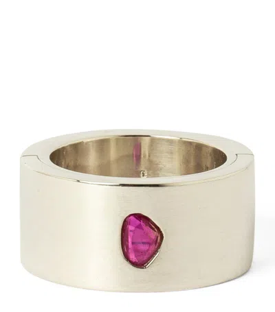 Parts Of Four Sterling Silver And Ruby Sistema Punchout Ring | ModeSens