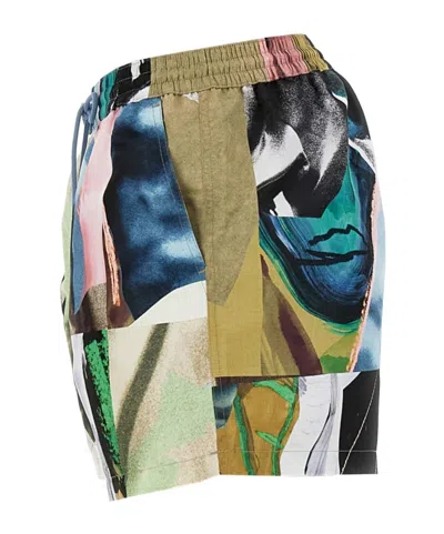 Paul Smith Life Drawing Swim Shorts In Green | ModeSens