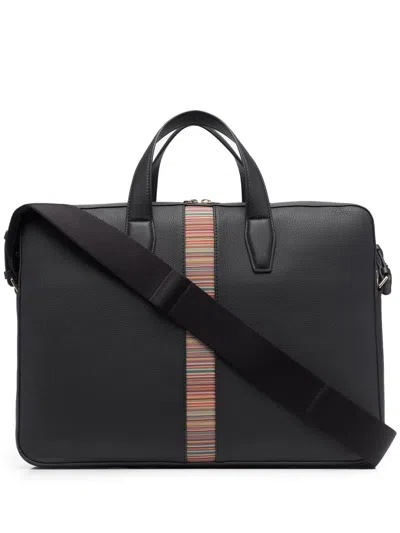 Paul Smith Men's Multi-folio Leather Bag In Black | ModeSens