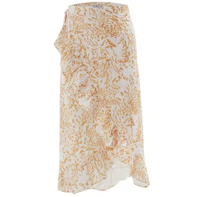 Peraluna Women's Sitara Frilled Sarong / Pareo In Yellow | ModeSens
