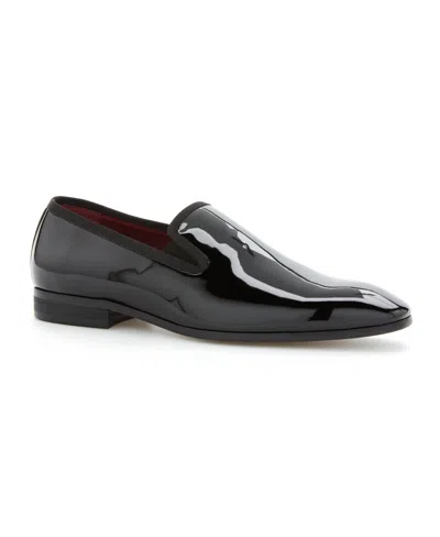 Perry Ellis Men's Patent Leather Slip-on Shoes In Black | ModeSens