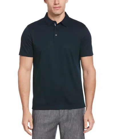 Perry Ellis Men's Smart Interlock Solid Polo In Dark Sapphire,blue ...
