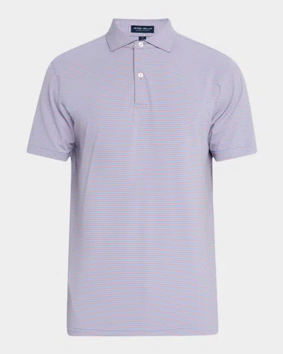 Peter Millar Men's Ambrose Stripe Performance Jersey Polo Shirt In Blue ...