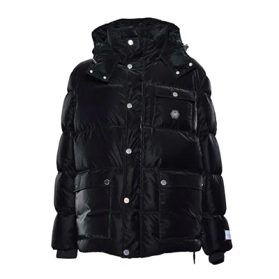 Philipp Plein Logo-appliqué Hooded Puffer Jacket In Black | ModeSens