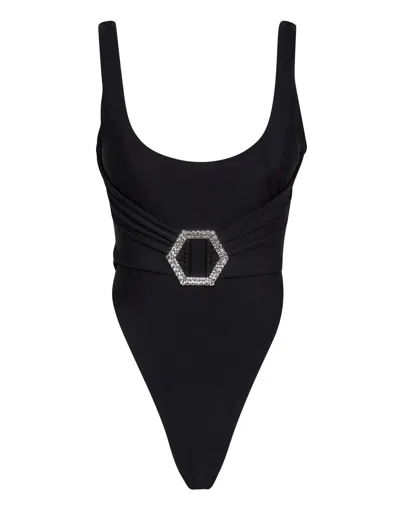 Philipp Plein Monokini In Black | ModeSens