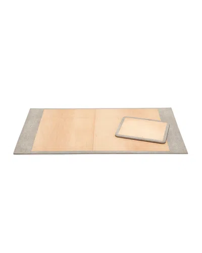 Pigeon & Poodle Crosby Desk Blotter & Mouse Pad Set In Beige | ModeSens