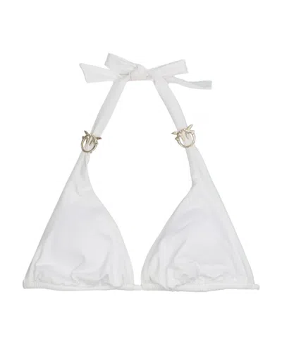 Pinko Love Birds Triangle Bikini Top In White | ModeSens