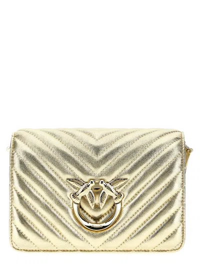 Pinko Mini Love Bag Click Metal Chevron In Lilac-colour-block | ModeSens