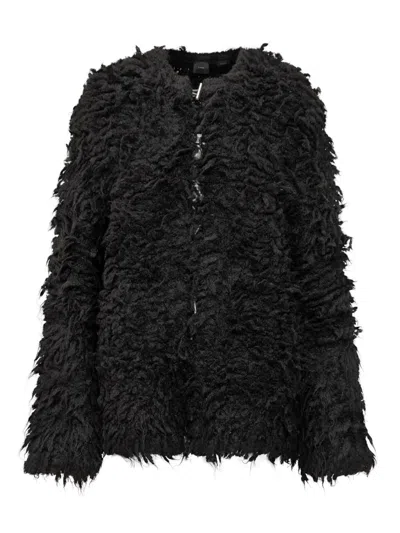 Pinko Stringy Coat In Black | ModeSens