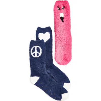 Pj Salvage 2-pack Assorted Crew Socks In Fuchsia | ModeSens