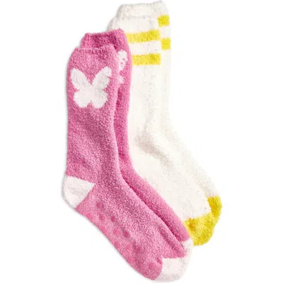 Pj Salvage 2-pack Assorted Crew Socks In Pink/ivory | ModeSens