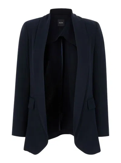 Plain Blue Open Jacket In Technical Fabric Woman In Black | ModeSens