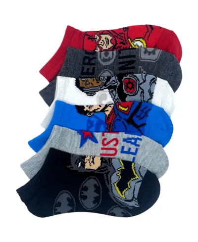 Planet Sox Kids' Boys Justice League 6-pack No-show Socks In Multi ...