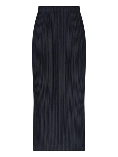 Pleats Please Maxi Pleated Skirt In Black | ModeSens