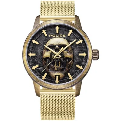 Police Stainless Steel Stainless Steel Men's Watch In Gold | ModeSens