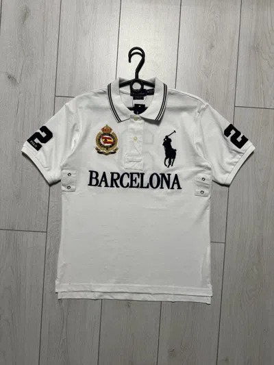Pre-owned Polo Ralph Lauren Barcelona City T Big Logo Number 2 In White ...