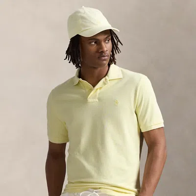 Polo Ralph Lauren Classic Fit Mineral-dyed Mesh Polo Shirt In Lime ...