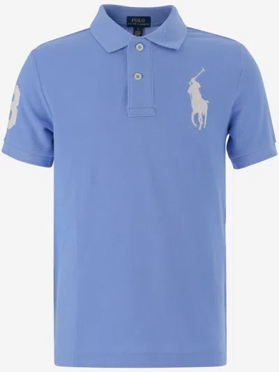 Polo Ralph Lauren Cotton Big Pony Polo Shirt With Logo In Blue | ModeSens