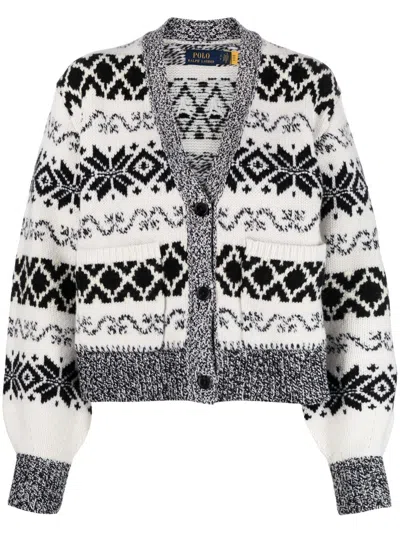 Polo Ralph Lauren Intarsia-knit Cardigan In Black | ModeSens Polo Ralph Lauren Intarsia-knit Cardigan In Black | ModeSens