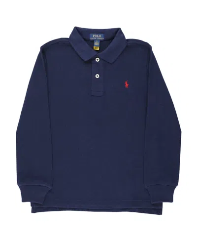 Polo Ralph Lauren Long-sleeved Polo Shirt In Blue | ModeSens