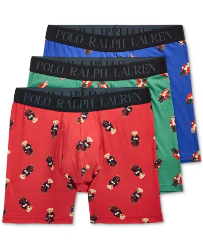 Polo Ralph Lauren Men's 3-pk. Boxer Briefs Holiday Gift Set In Blue ...