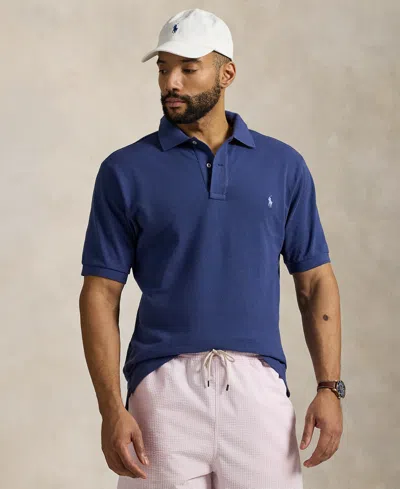 Polo Ralph Lauren Men's Big & Tall The Iconic Mesh Polo Shirt In Light Navy | ModeSens