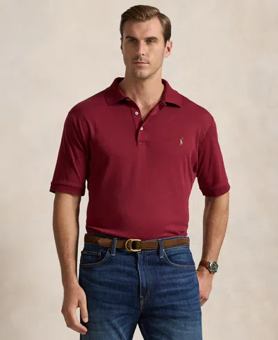 Polo Ralph Lauren Men's Big & Tall The Iconic Mesh Polo Shirt In Red | ModeSens