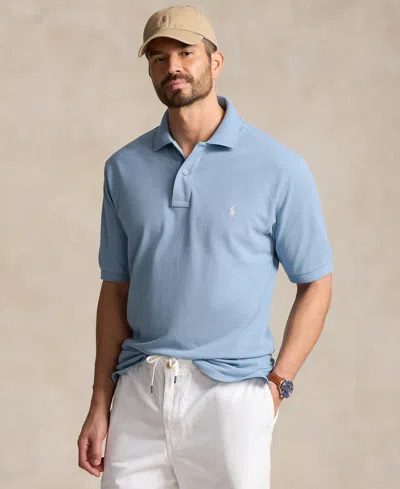 Polo Ralph Lauren Men's Big & Tall The Iconic Mesh Polo Shirt In Vessel Blue | ModeSens