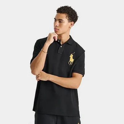 Polo Ralph Lauren Men's Big Pony Polo Shirt In Black/gold | ModeSens