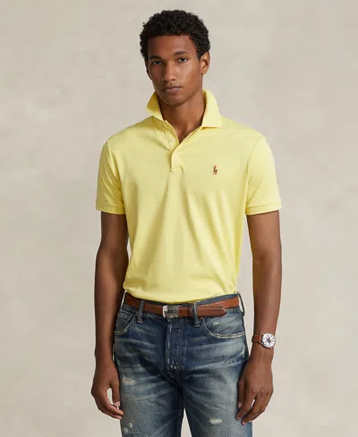 Polo Ralph Lauren Men's Custom Slim Fit Soft Cotton Polo Shirt In Beekman Yellow | ModeSens