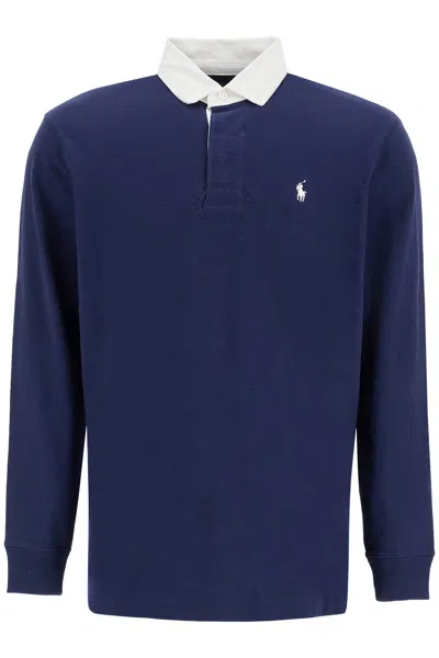 Polo Ralph Lauren Men's Long-sleeved Polo Shirt In Blue | ModeSens