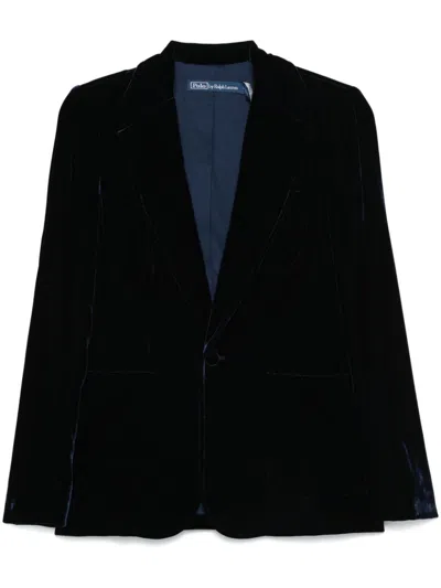 Polo Ralph Lauren Velvet Blazer In Blue | ModeSens