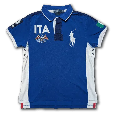 Pre-owned Polo Ralph Lauren Vintage Y2k Chief Keef Ralph Laurent Blue Italy Polo Large | ModeSens