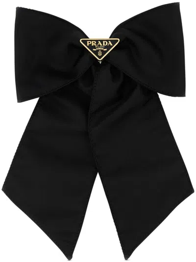 Prada Bow Hair Clip In Black | ModeSens