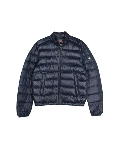 Prada Classic Down Jacket In Navy Nylon In Blue | ModeSens