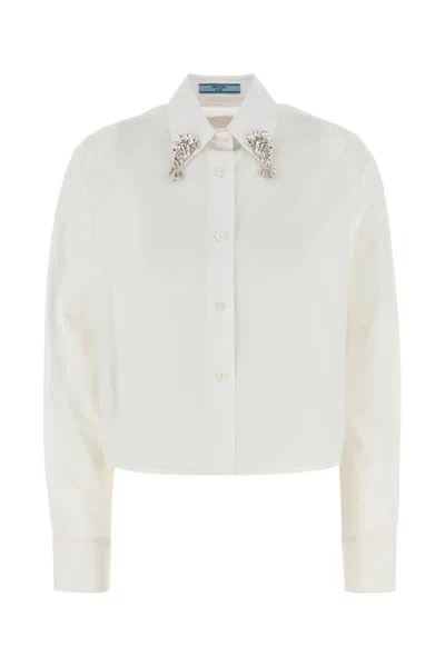 Prada Elegant Button-up Shirt In White | ModeSens