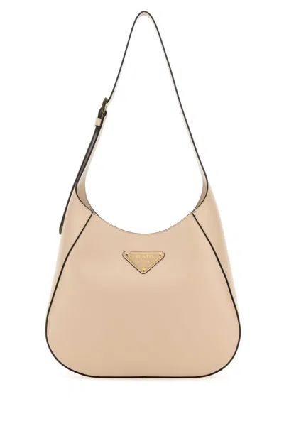 Prada Light Pink Leather Shoulder Handbag | ModeSens