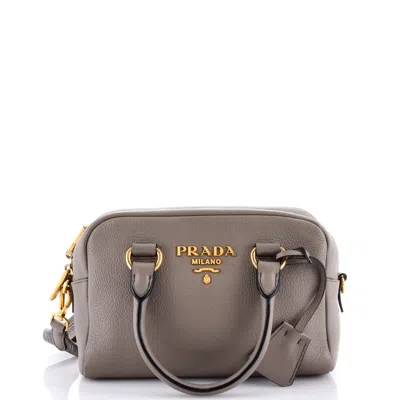 Prada Striped Strap Convertible Bauletto Bag Vitello Phenix Small In ...