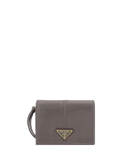 Prada Wallets In Grey | ModeSens