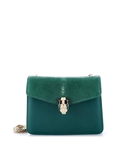 Pre-owned Pre-owned Bvlgari Bvlgari Small Serpenti Forever Square ...