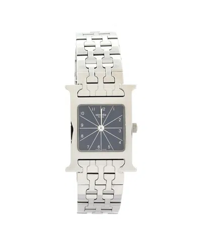 Pre-owned Pre-owned Hermes Hermes Heure H Quartz Watch In Stainless ...