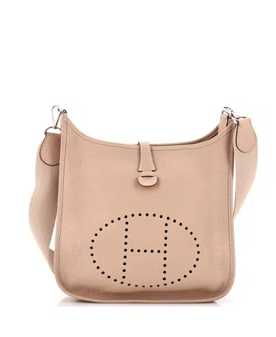 Pre-owned Pre-owned Hermes Hermes Pm Evelyne Bag Gen I Clemence In Neutral | ModeSens