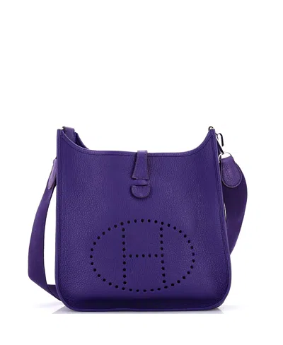 Pre-owned Pre-owned Hermes Hermes Pm Evelyne Bag Gen I Clemence In Purple | ModeSens