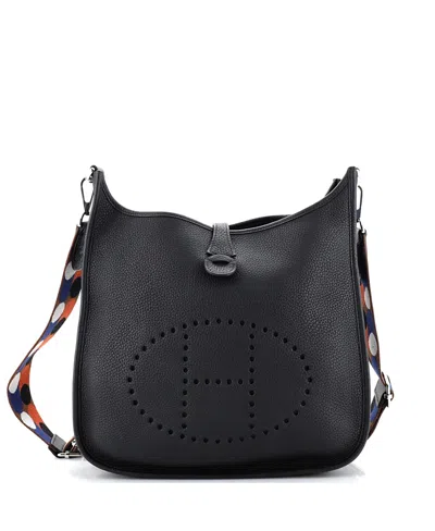 Pre-owned Hermes Hermes Pm Evelyne Bag Gen Iii Clemence In Black | ModeSens